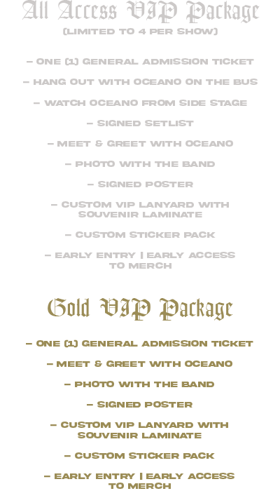 Oceano | The Living Chaos Tour 2024